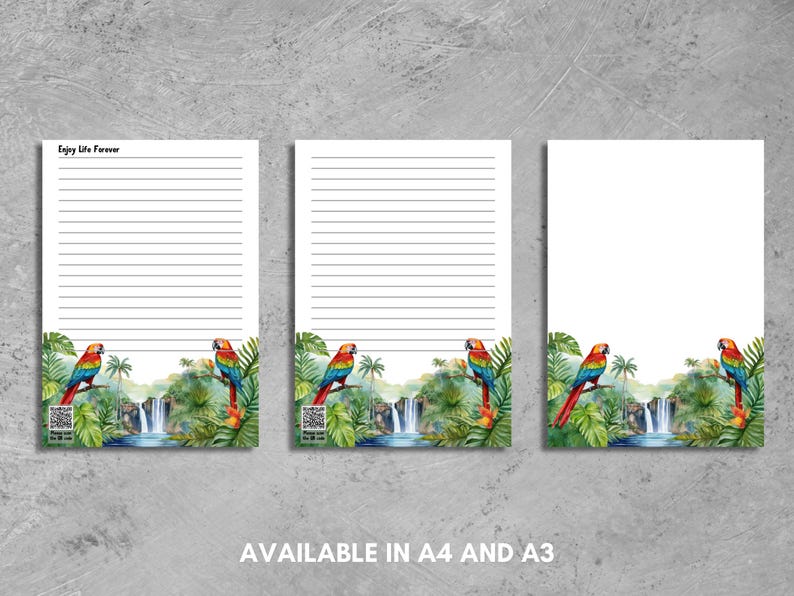 A4 A5 Bird PDF Printable Letter Writing Paper, Enjoy Life Forever JW ...
