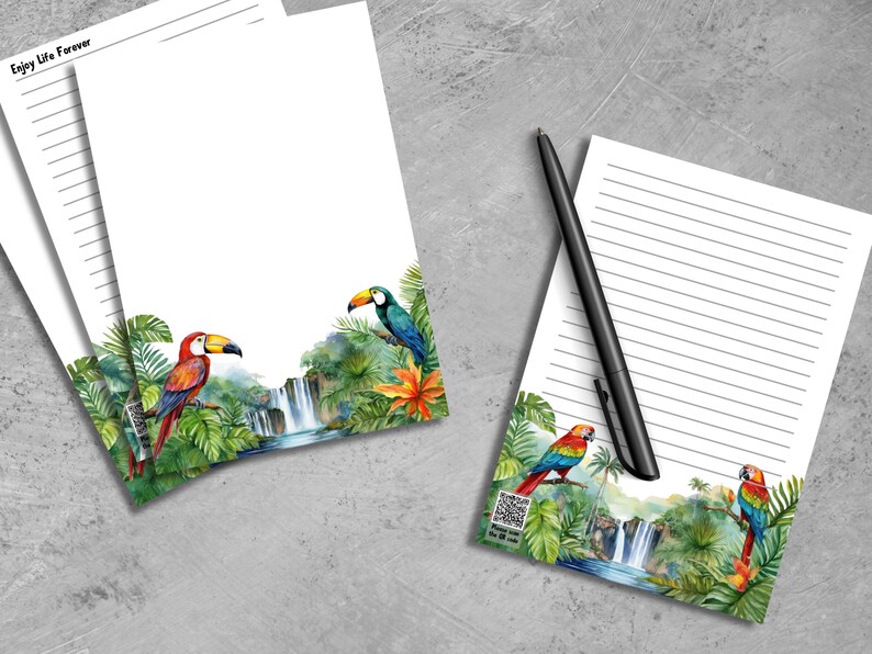 A4 A5 Bird PDF Printable Letter Writing Paper, Enjoy Life Forever JW ...