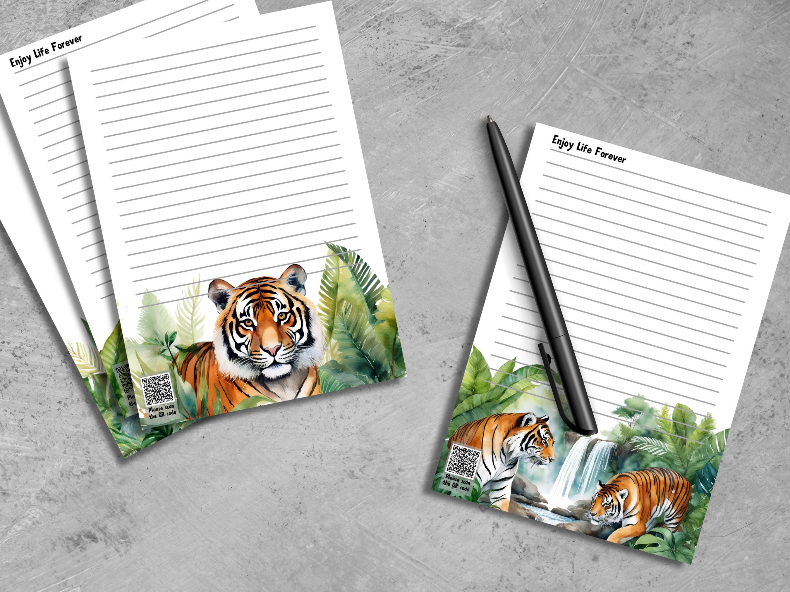 Tiger Jungle Letter Writing Paper: A4 A5 Printable (PDF) - Etsy
