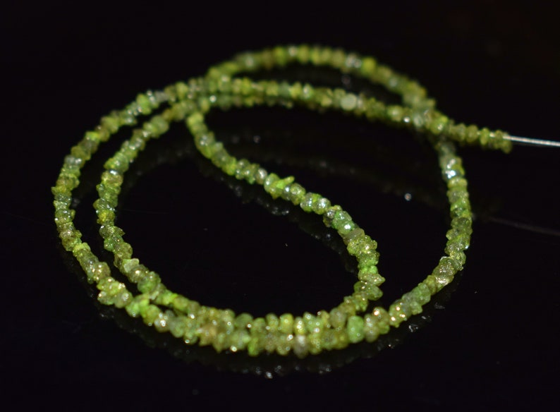 AAA Green Diamond Beads: 16'' Uncut Rough Diamond Strand - Etsy