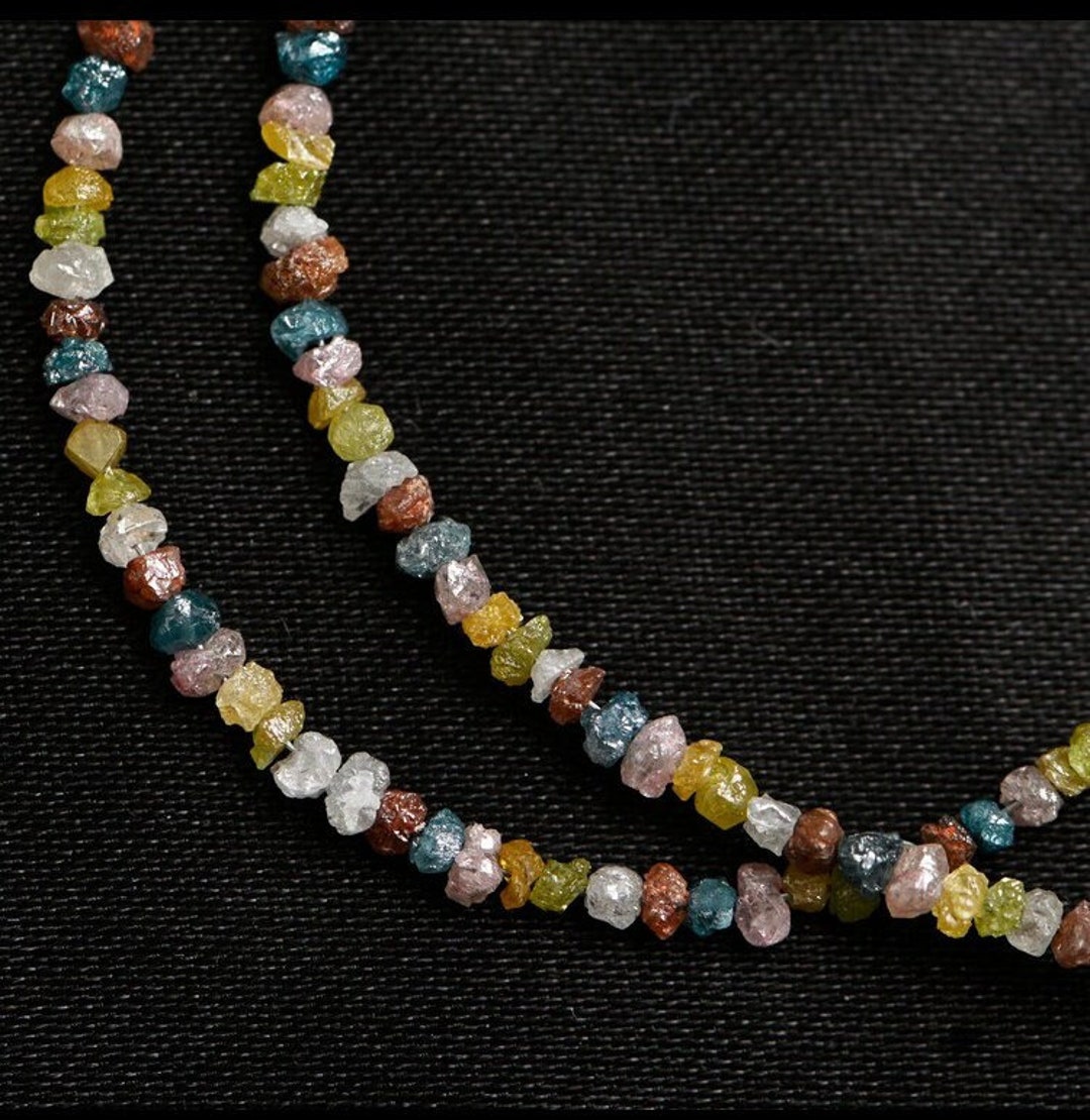 Multi Color ROUGH DIAMOND Beads AAA+ Top Quality 100% Natural Raw ...