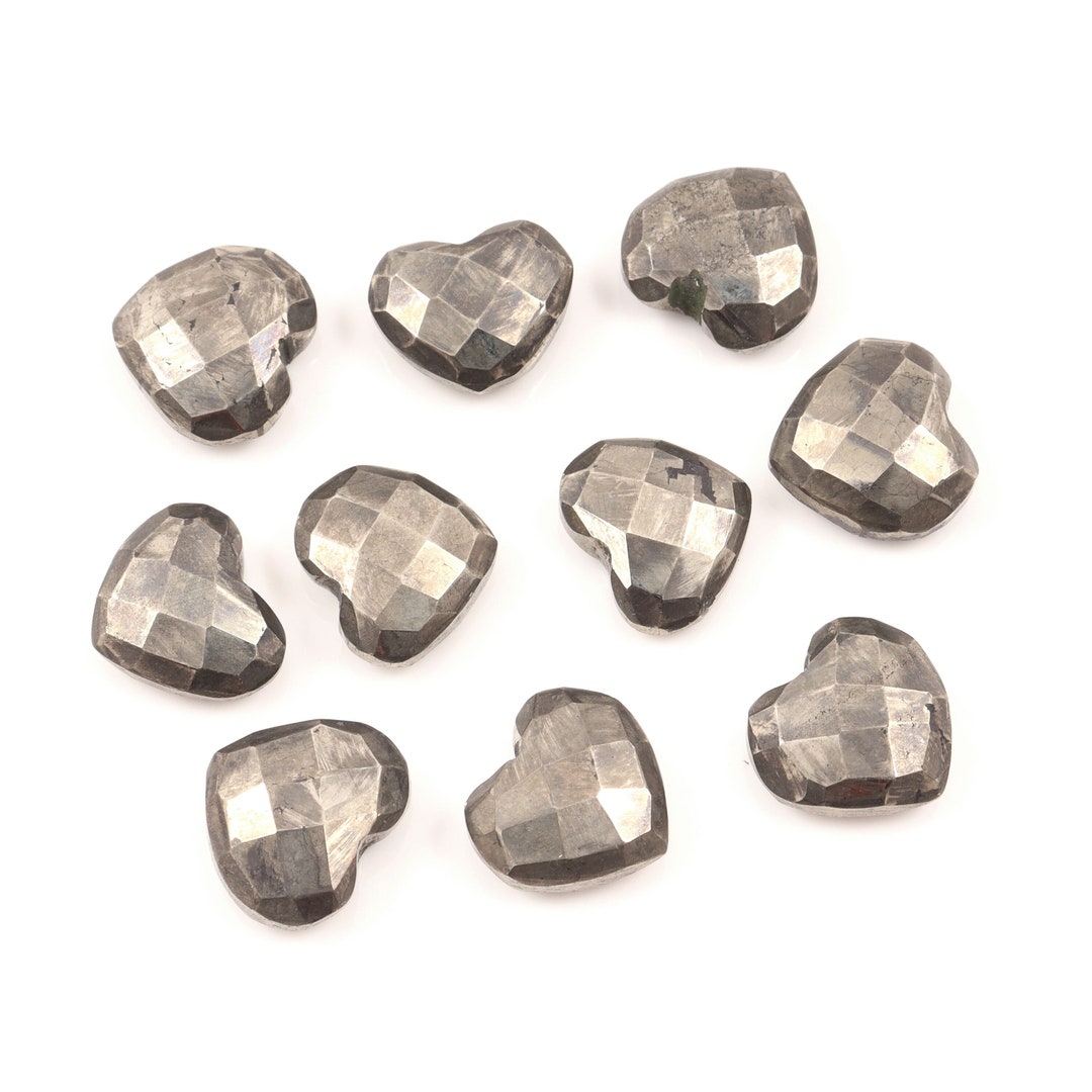 Top Quality Pyrite Heart Shape Briolettes, 100% Natural Pyrite Faceted ...