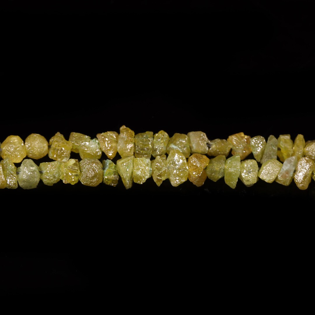 Natural Yellow Diamond Uncut Beads Yellow Raw Diamond Beads Yellow ...
