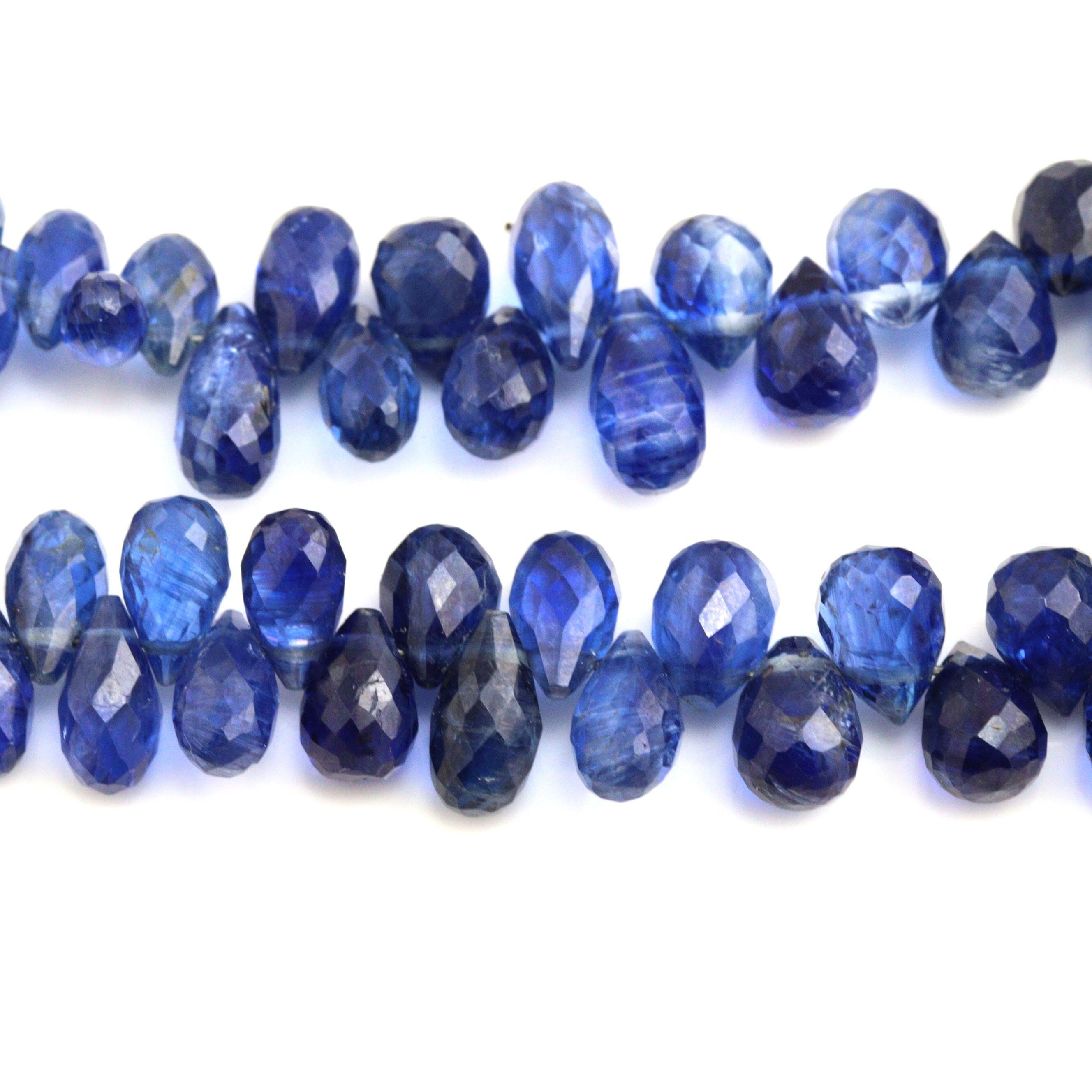 Kyanite Faceted Drop Beads 2.5x4-4x8 Mm Kyanite Beads - Etsy