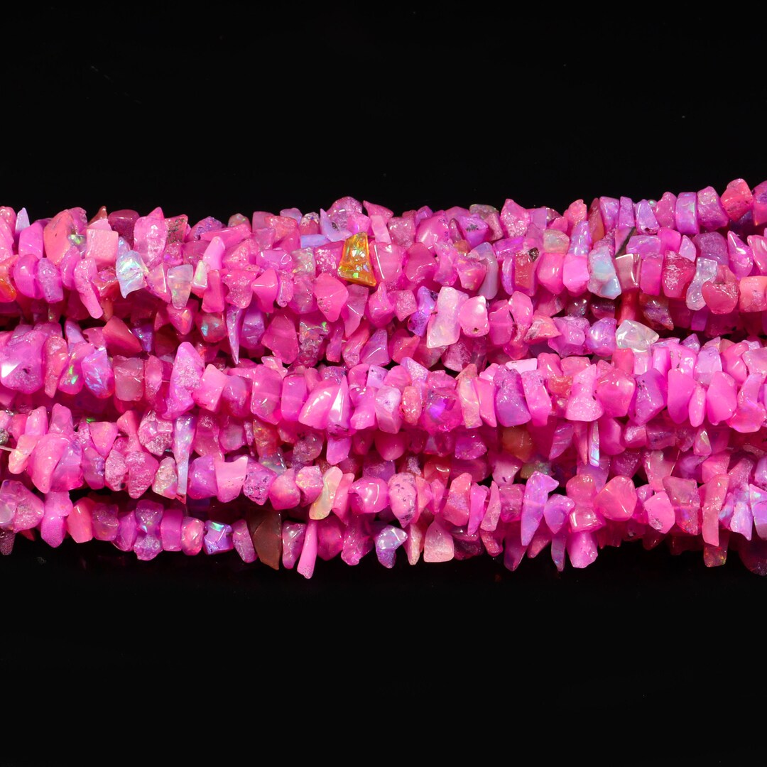 Pink Ethiopian Opal Beads, 3mm - 4mm Opal Smooth Uncut, Hot Pink Opal ...
