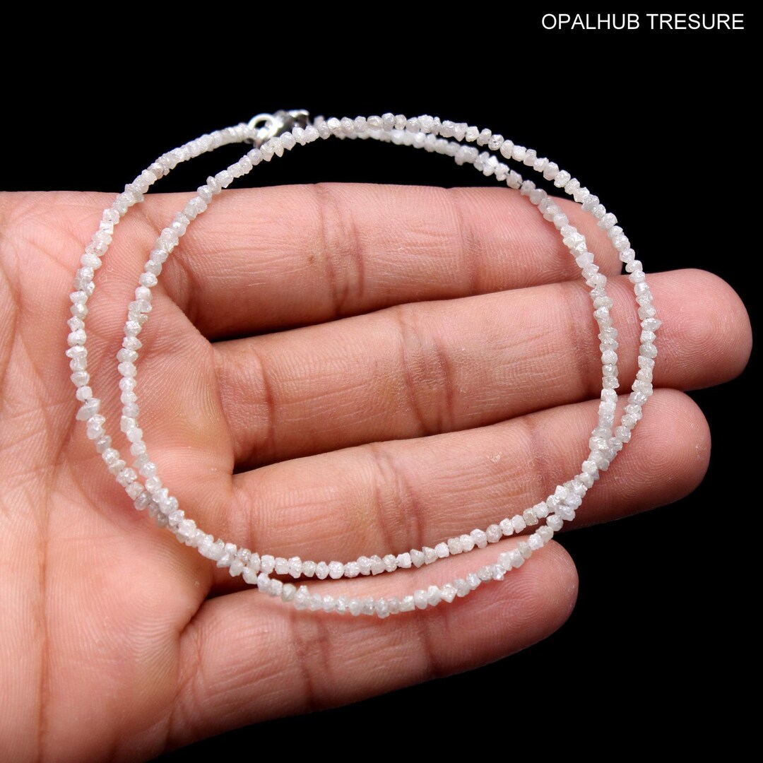 Natural Clear White Diamond Uncut Beads AAA Quality White Raw Diamond ...