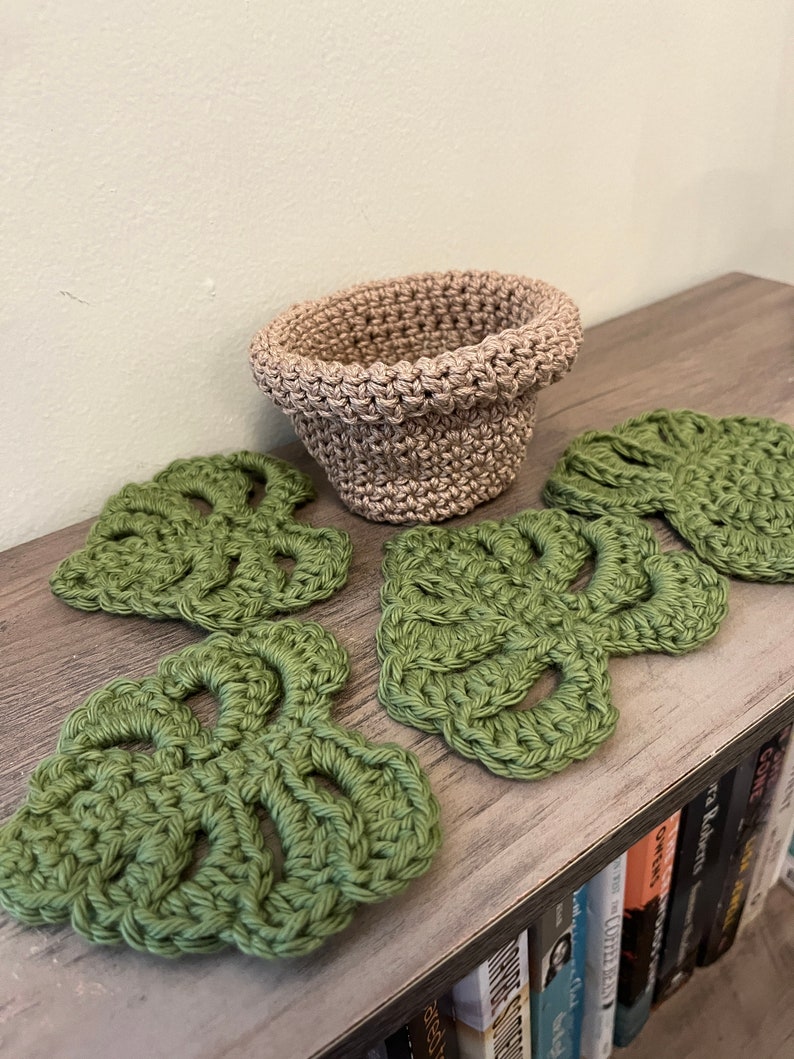 Crochet Leaf Coasters - Etsy