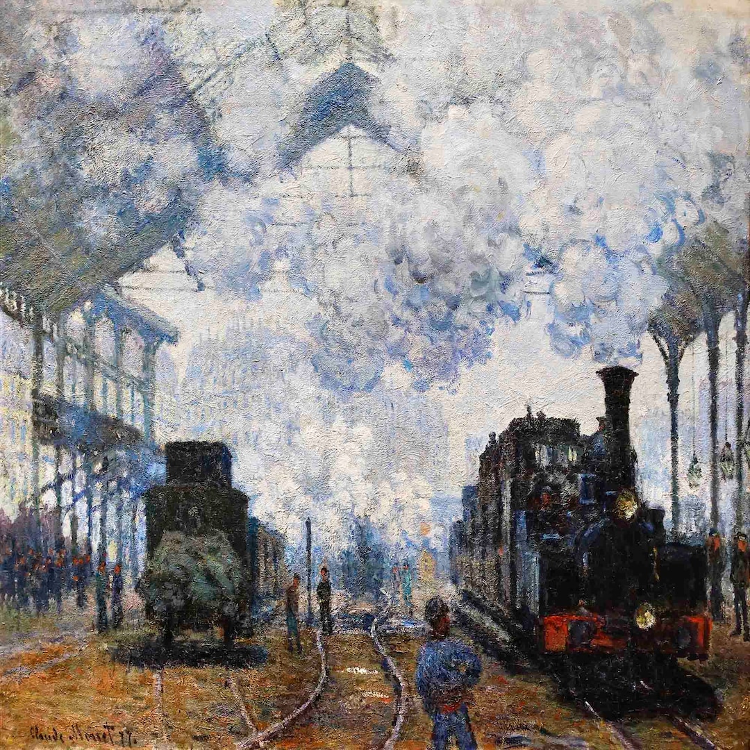 Arrival of the Normandy Train 1877 : Stretched Canvas, Rolled Paper and ...