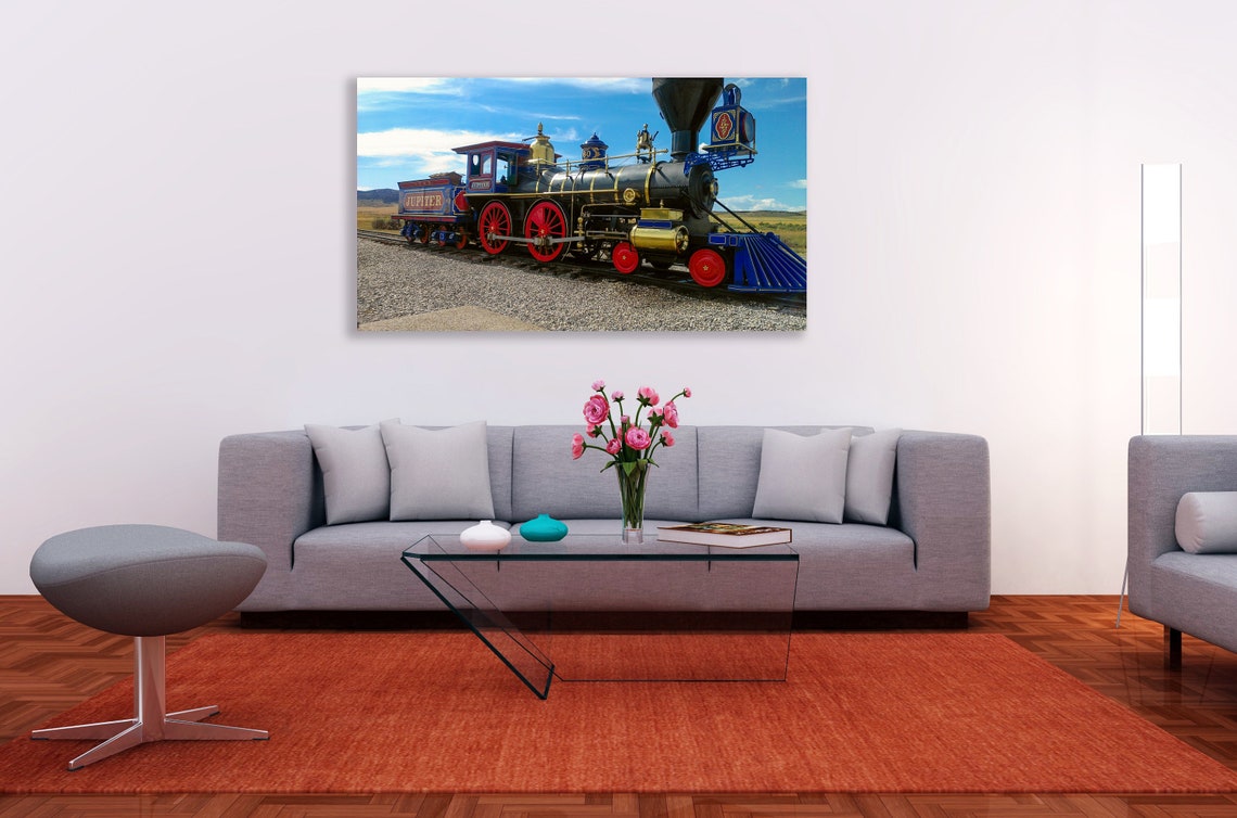 Vintage Steam Train #2 : Stretched Canvas, Rolled Paper and Framed ...
