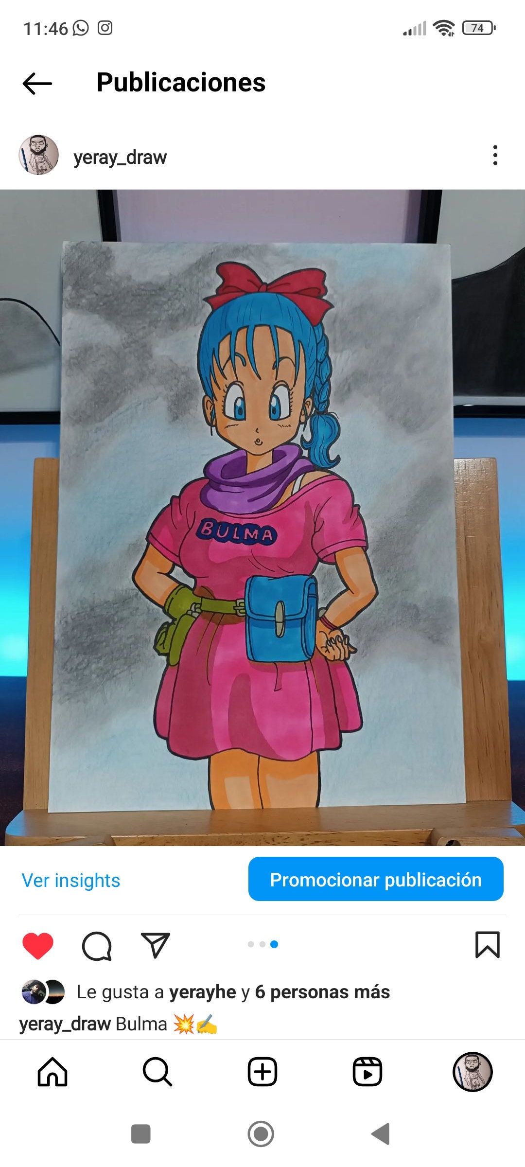Drawing of Bulma - Etsy