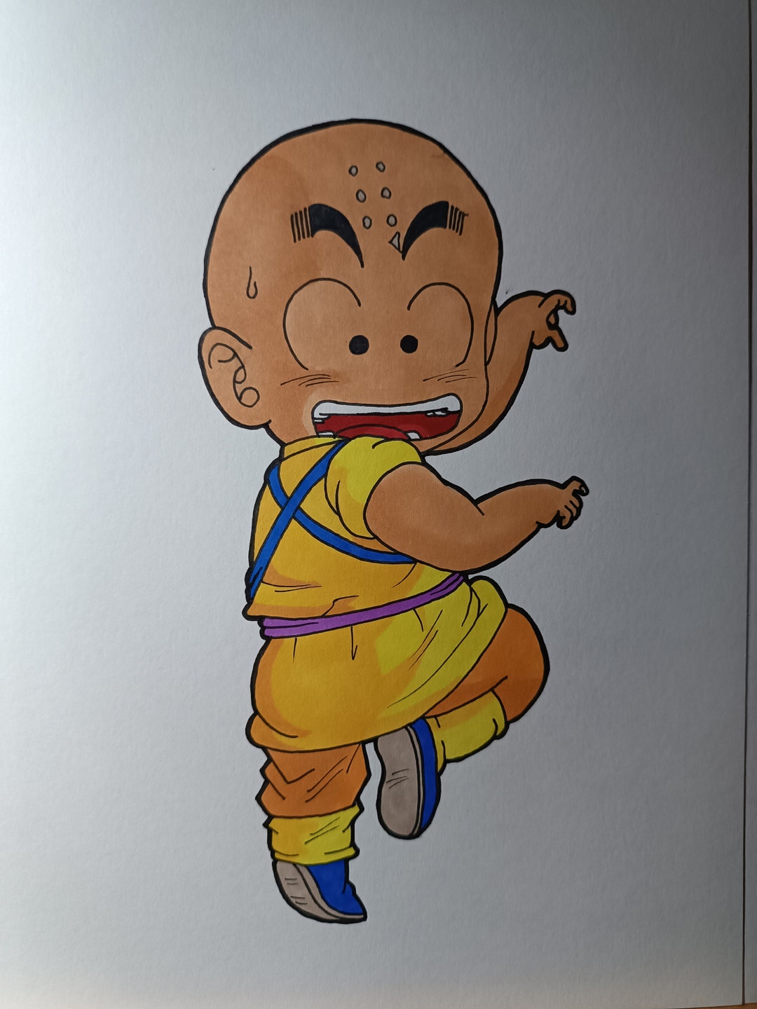 Krillin Drawing - Etsy