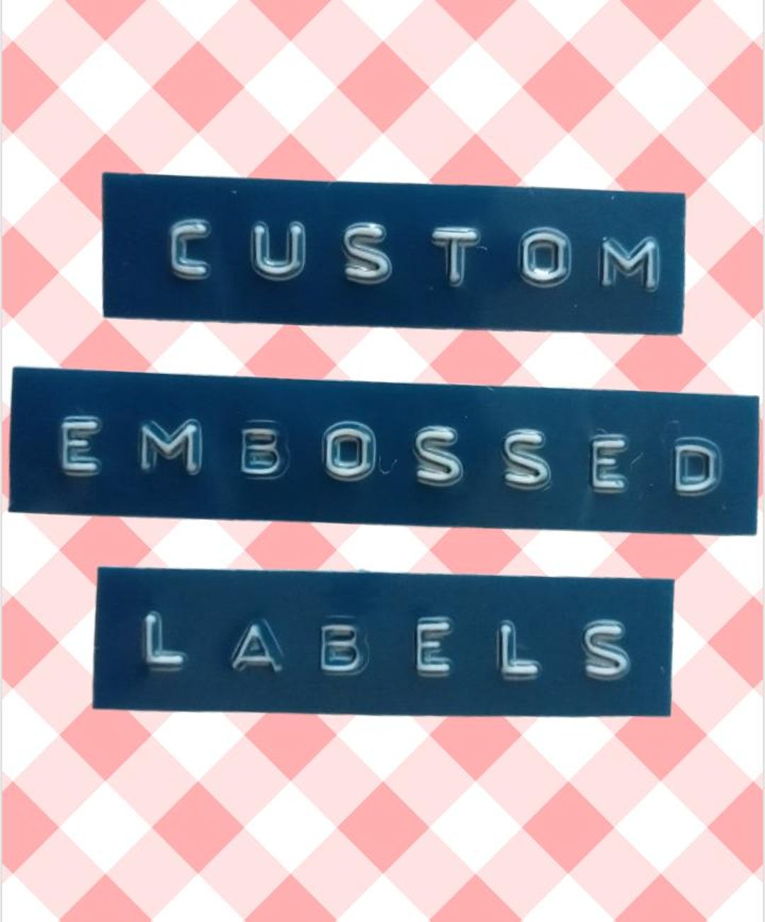Custom Embossed Vintage Typewriter Labels BLUE - Etsy