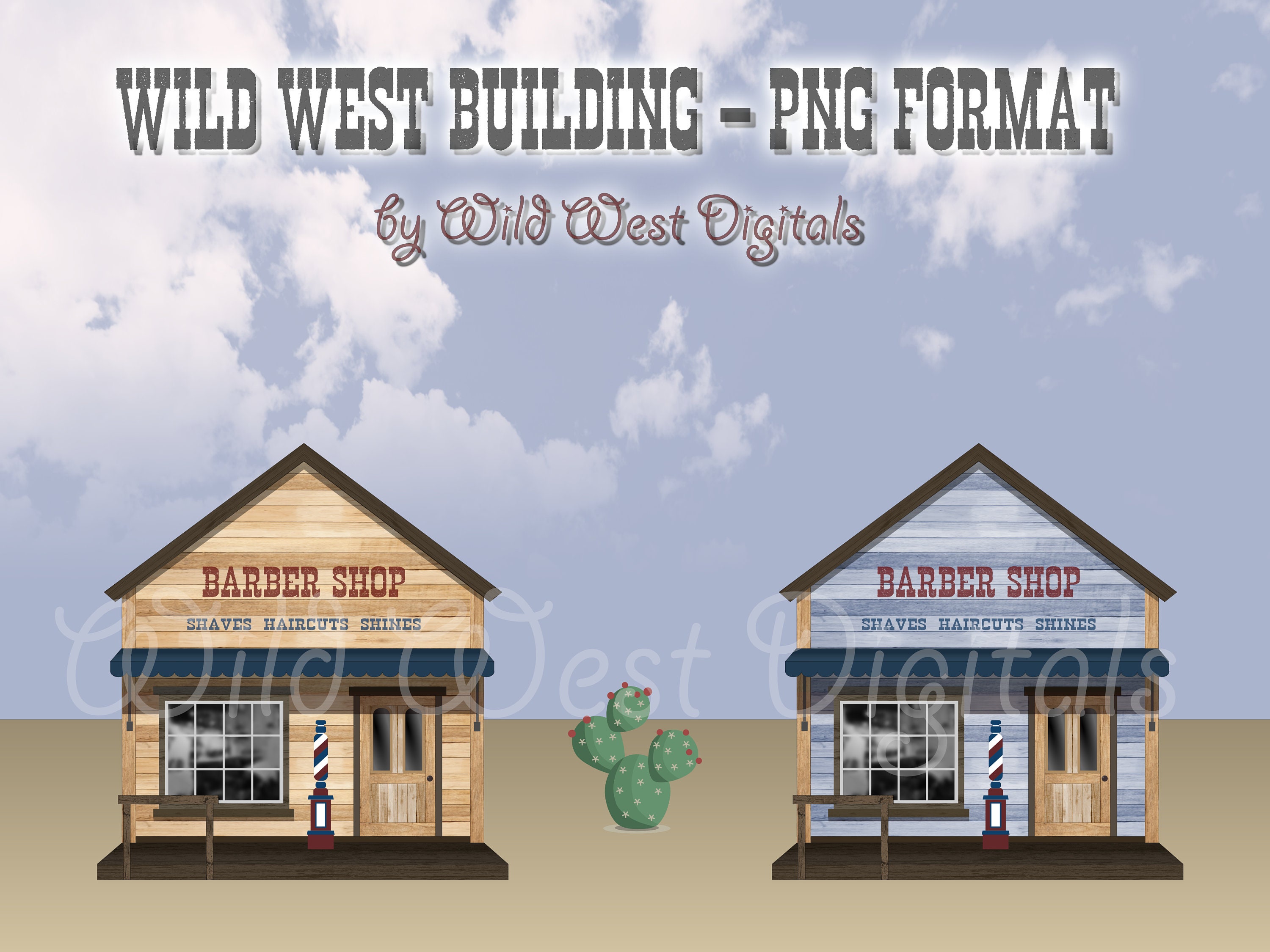 Barber Shop Building Clipart