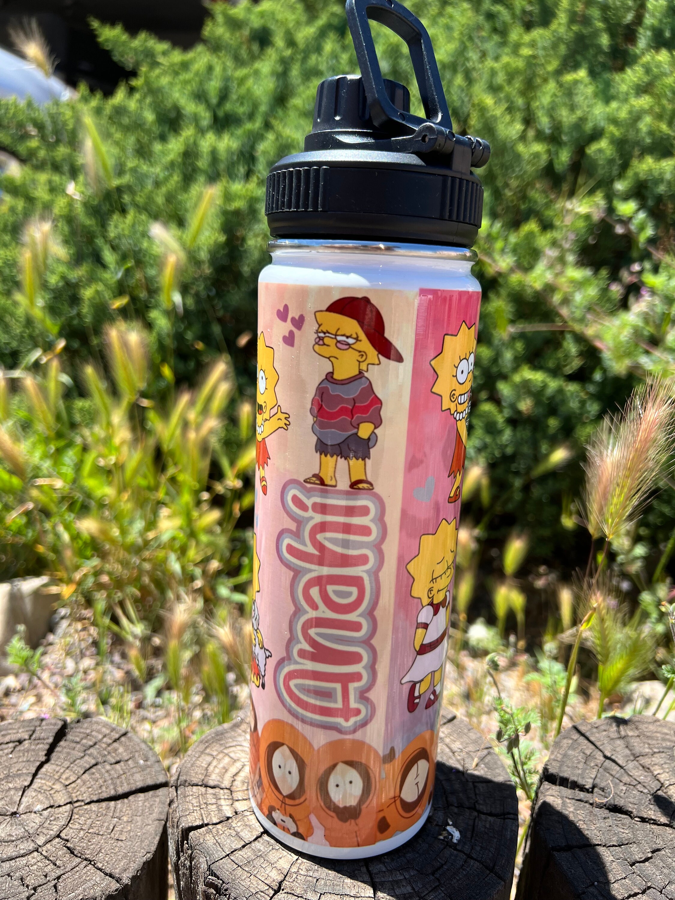 Lisa Simpson and Kenny Themed Personalized 22 Oz Double Wall Insulated ...