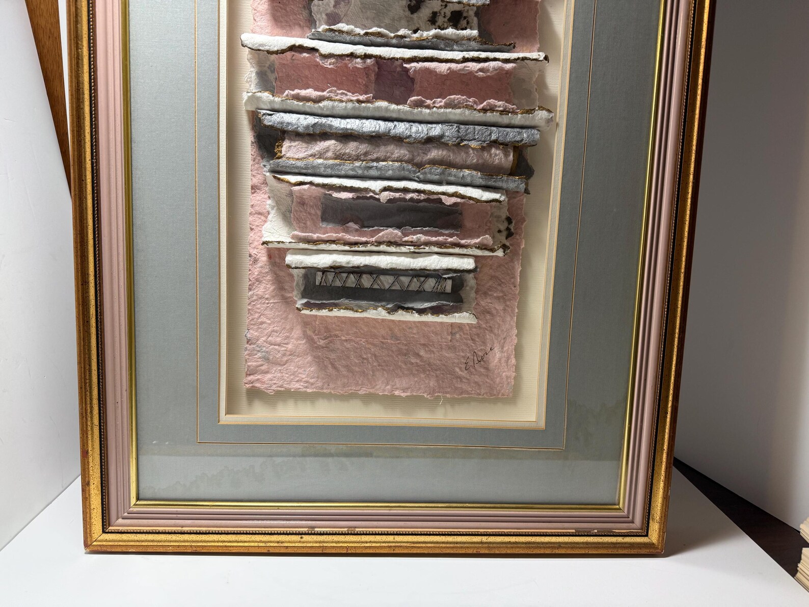 Elaine Rose Lanoue “memories” 1988 Mixed Media Cotton Fiber Framed Art ...