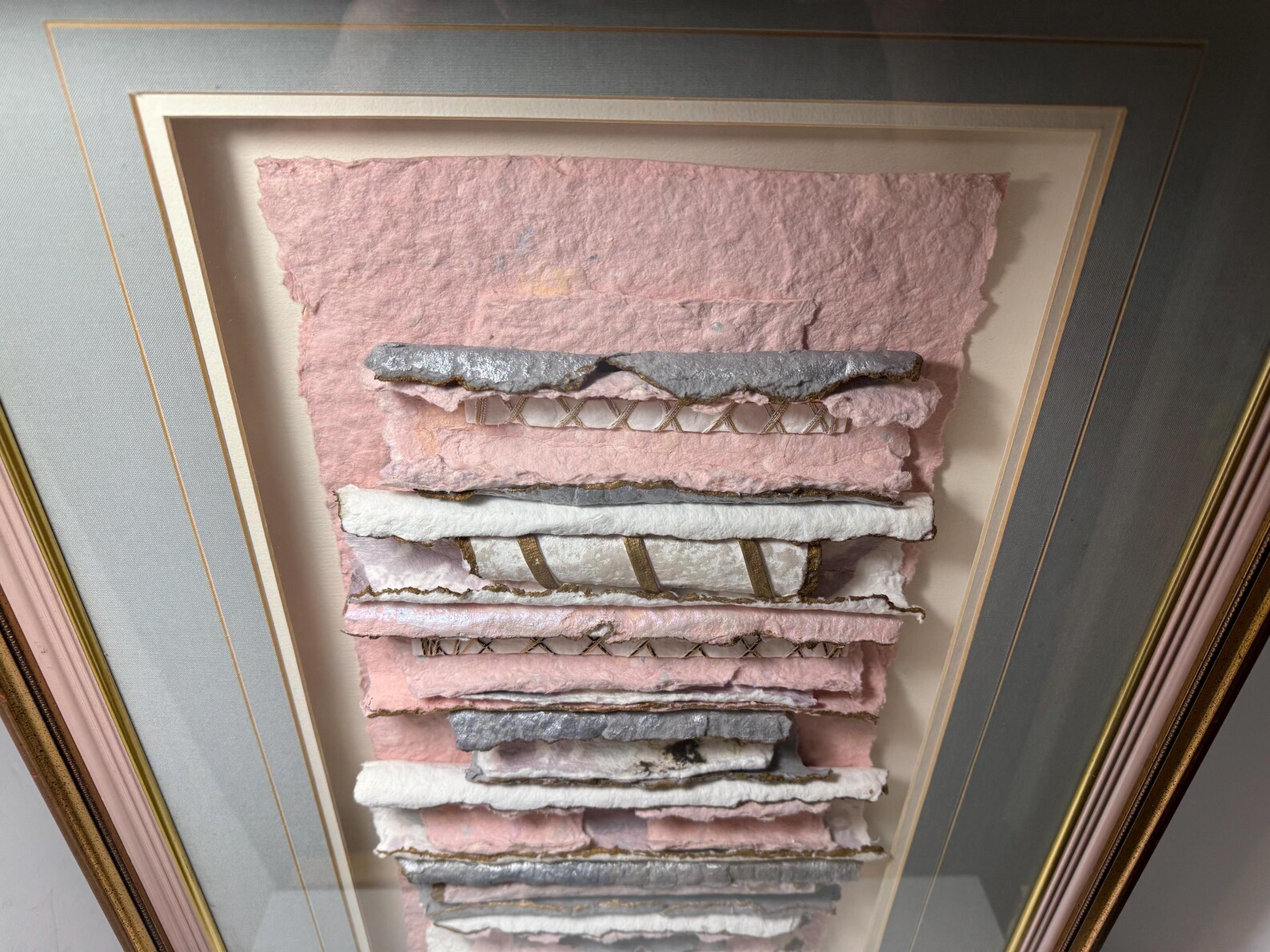 Elaine Rose Lanoue “memories” 1988 Mixed Media Cotton Fiber Framed Art ...