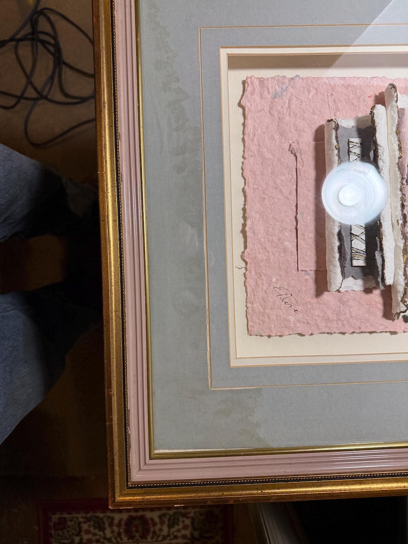 Elaine Rose Lanoue “memories” 1988 Mixed Media Cotton Fiber Framed Art ...