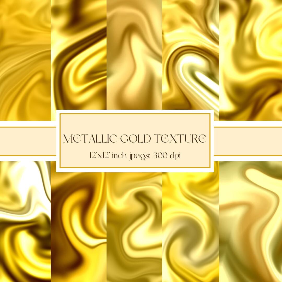 Metallic Gold Texture, Satin Gold Gradients, Gold, Digital Paper ...