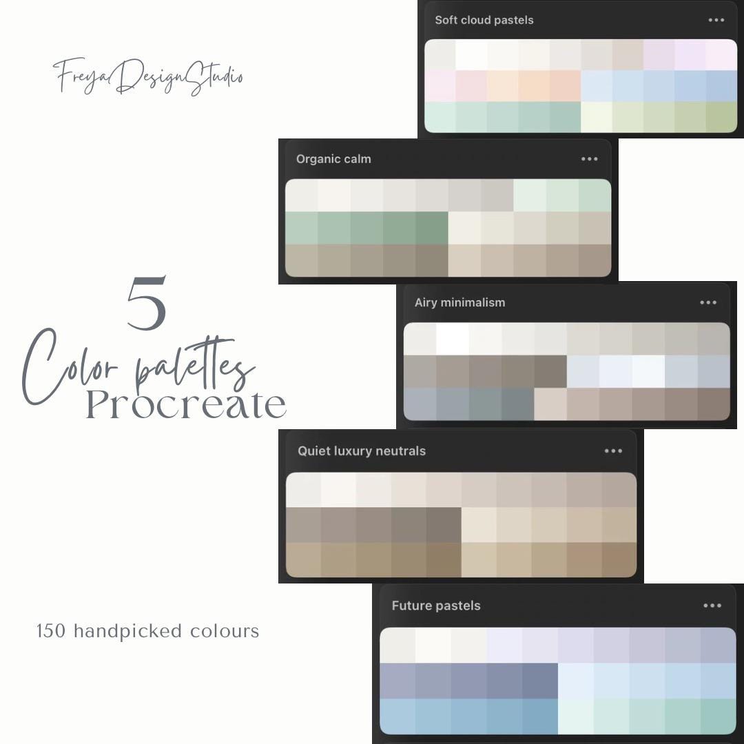 Procreate Color Palette - Cloud Dancer - iPad Art - Calligraphy ...