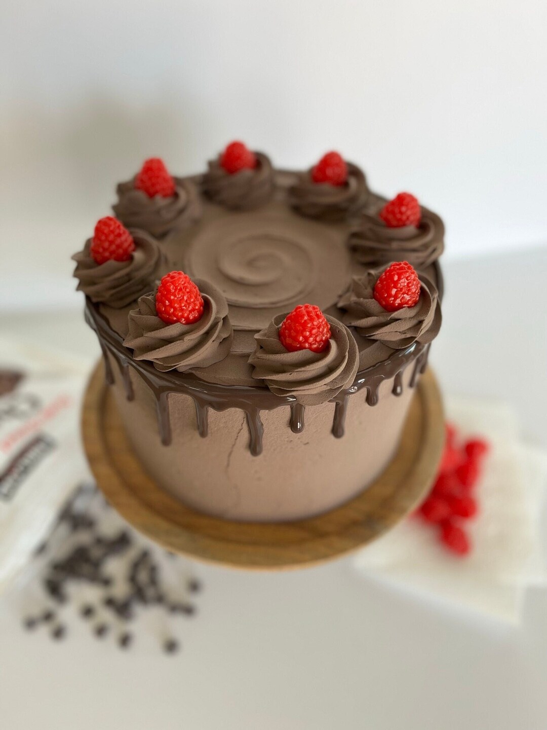 Chocolate Raspberry Fake Faux Dummy Display Cake - Etsy