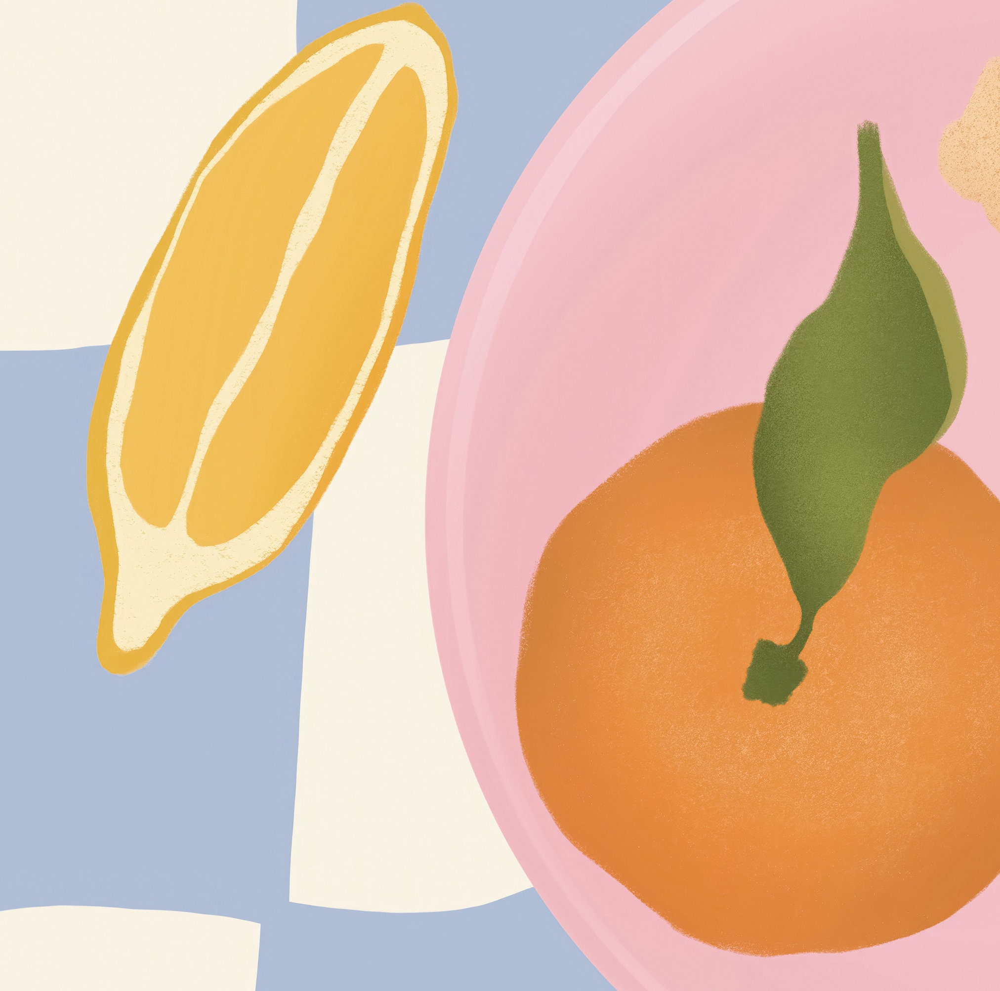 Citrus Print, Lemon Print, Oranges Print, Abstract Citrus Illustration ...