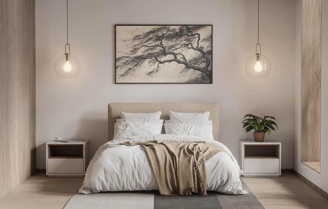 Cottagecore Tree Drawing Print, Pine Tree Poster, Botanical Tree Sketch ...