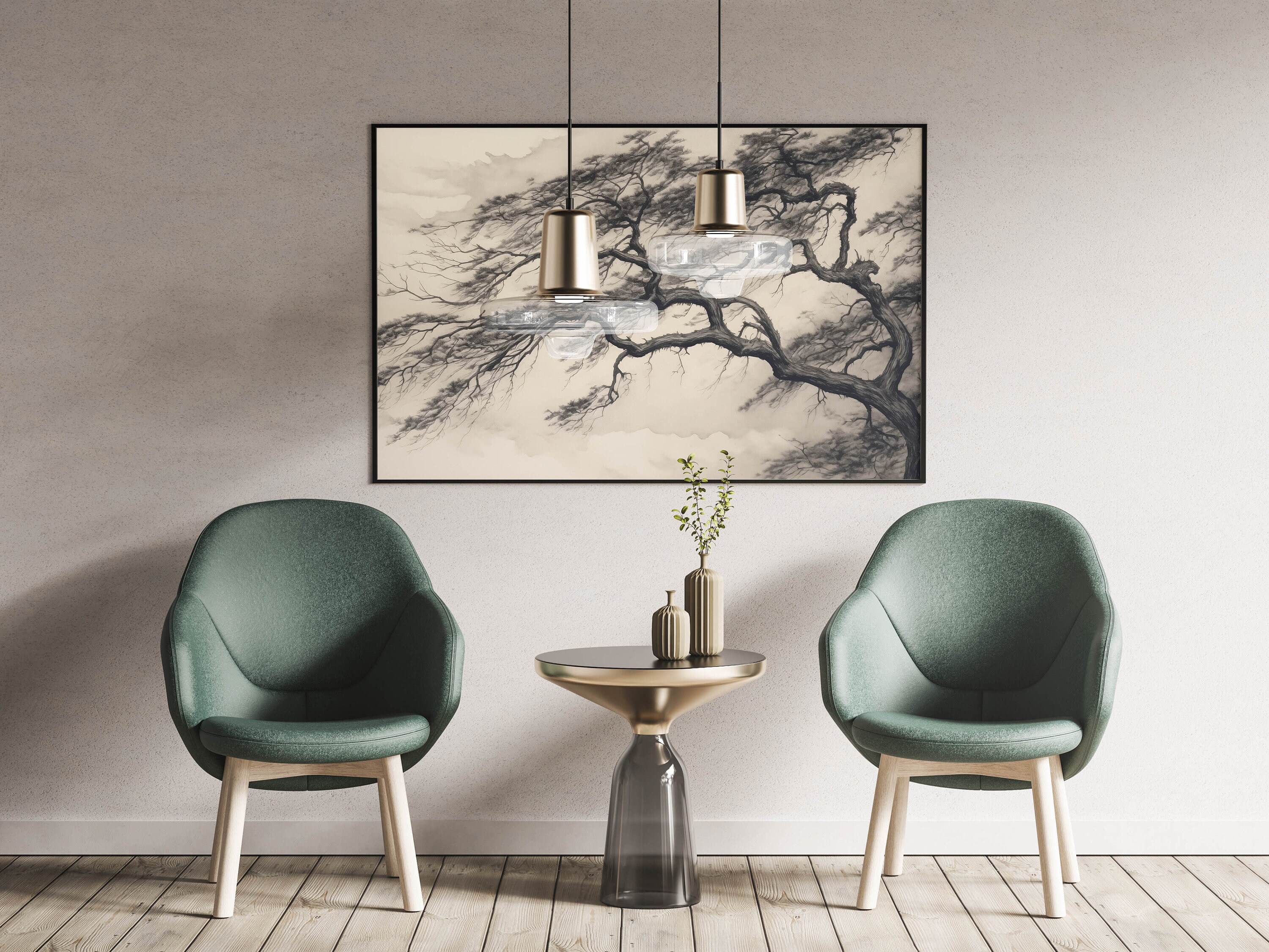 Cottagecore Tree Drawing Print, Pine Tree Poster, Botanical Tree Sketch ...