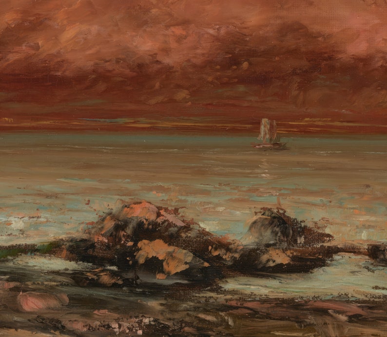 Gustave Courbet the Black Rocks at Trouville Realism - Etsy Gustave Courbet the Black Rocks at Trouville Realism - Etsy