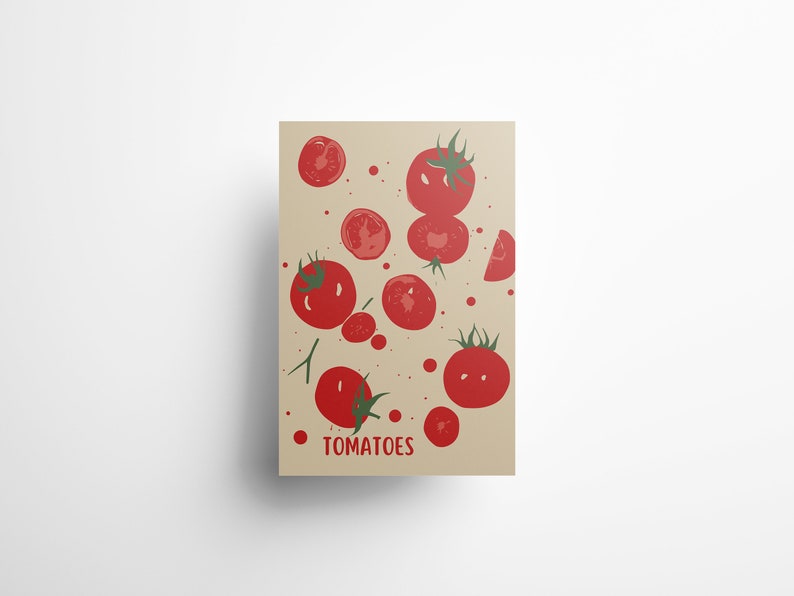 Tomatoes Art Print | Vegetables Retro Posters | Food Retro Printable ...