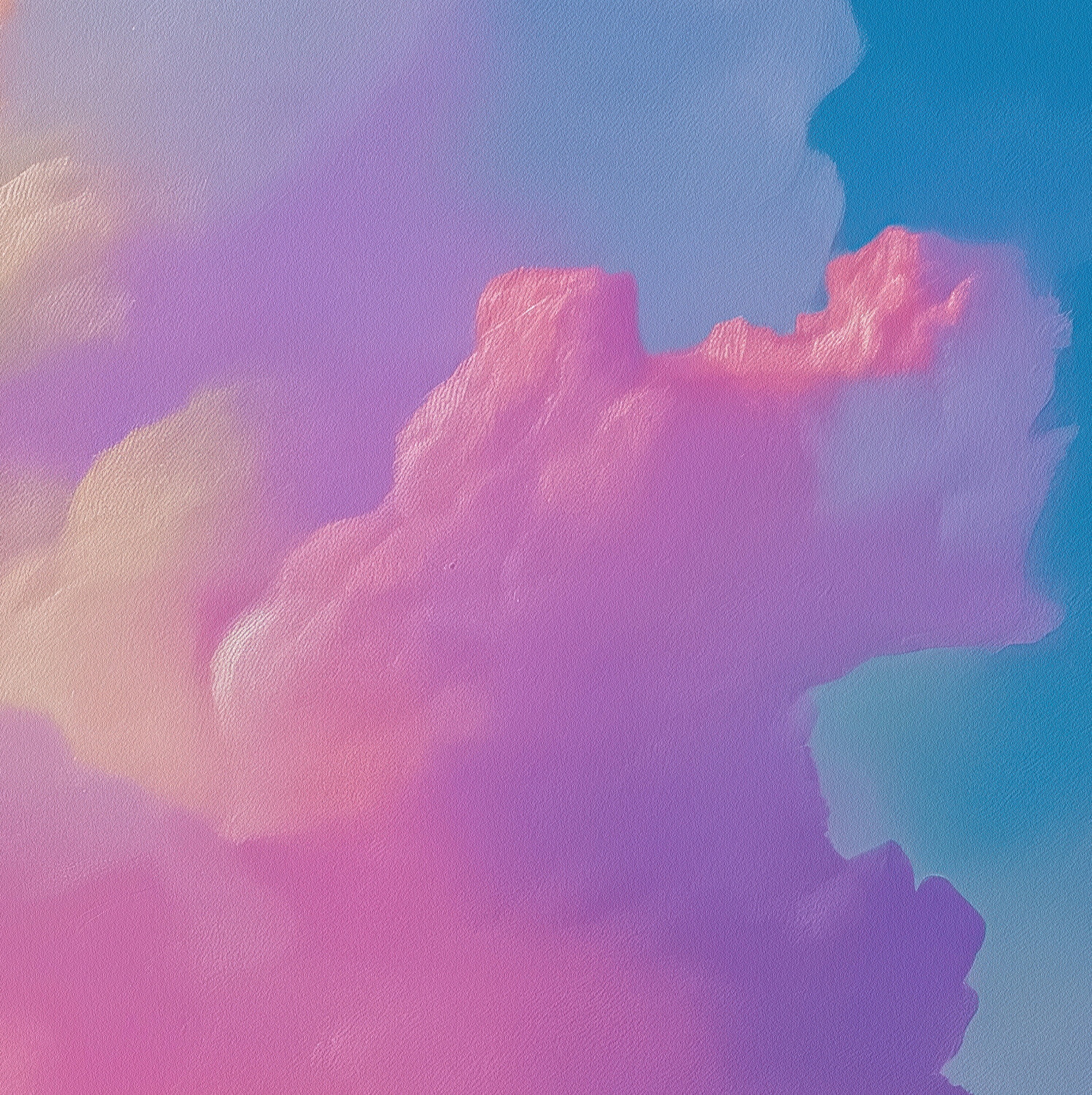Colorful Clouds Print, Rainbow Clouds Art, Pastel Sky Art Print, Blush ...