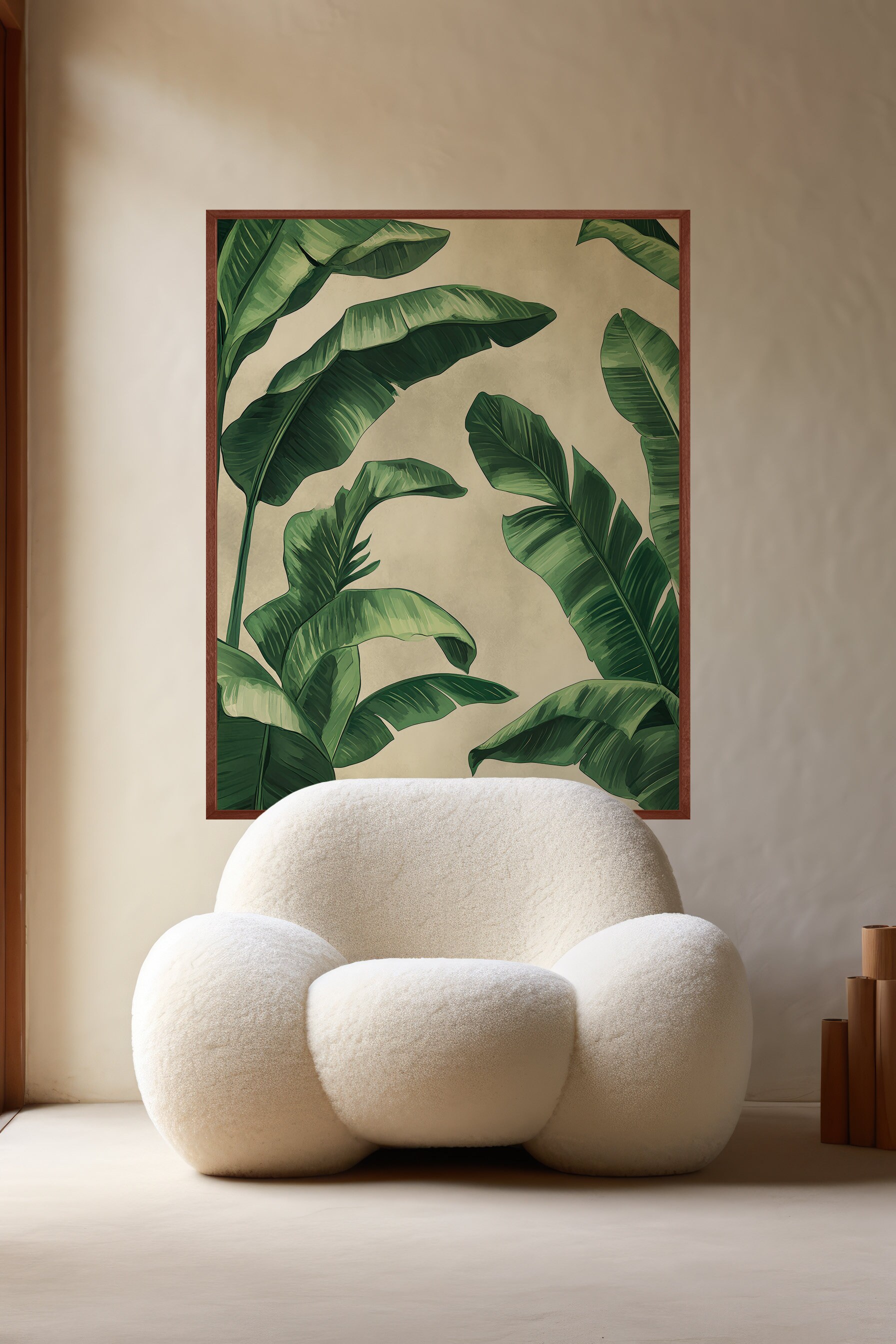 Banana Plant Leave, Botanical Art Print, Banana Leaves Illustration ...