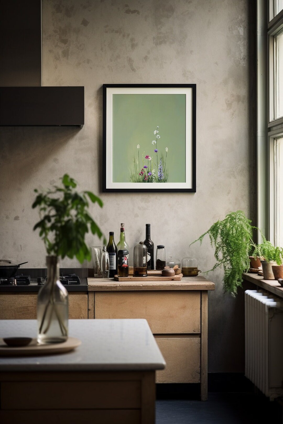 Wildflowers Art Print, Pastel Flower Poster, Acrylic Floral Artprint ...