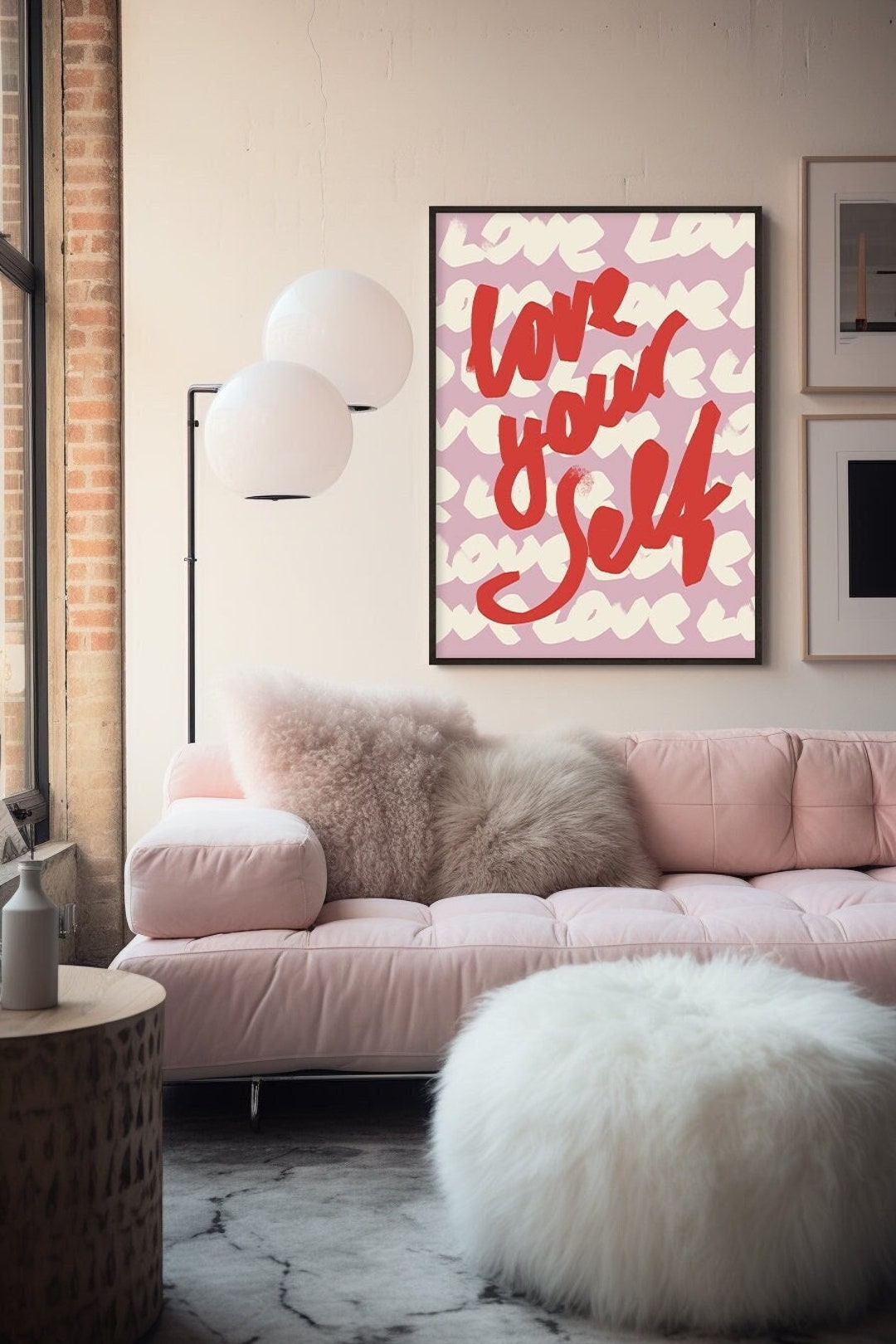 Love Yourself Wall Art, Love PRINTABLE Wall Art, Bold Statement ...
