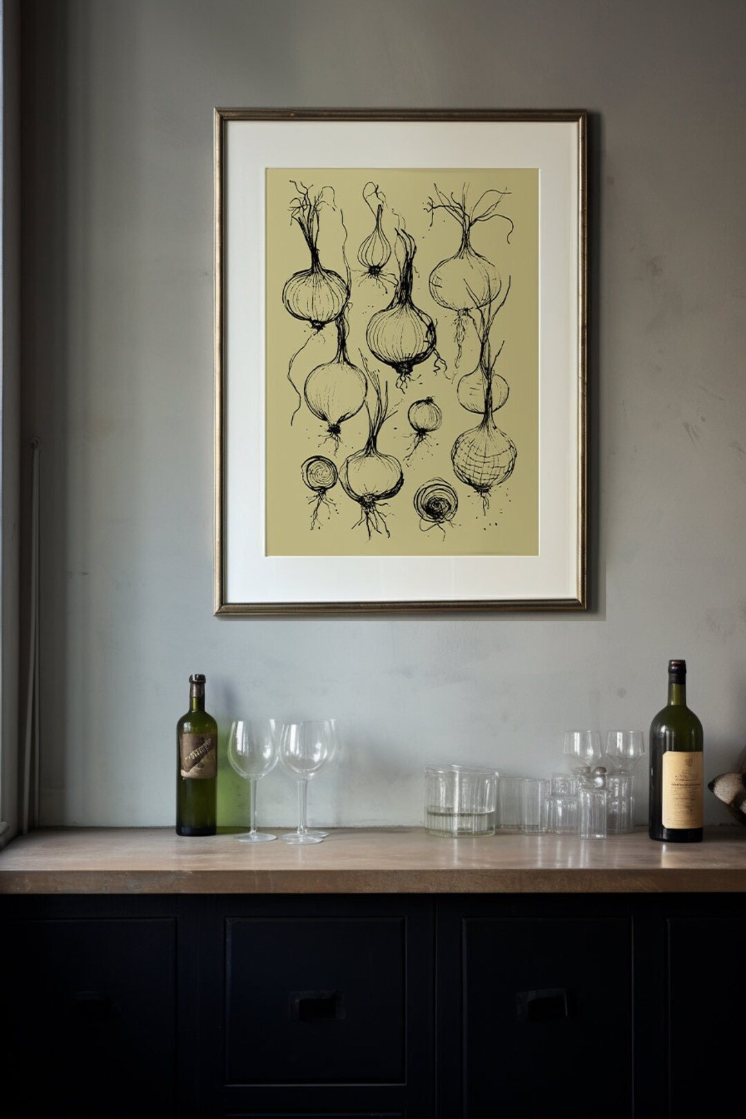 Onions Art Print | Vegetables Set of 2 Posters | Food Sketch Printable ...