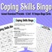 Coping Skills Bingo Therapeutic Game for Adults, Therapy Activity ...