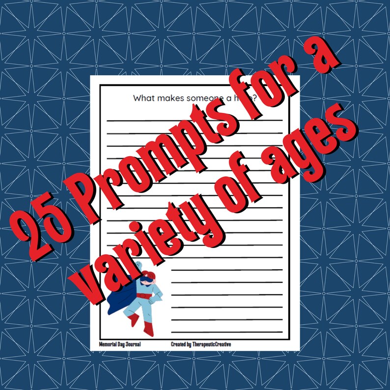 Memorial Day Journal Prompts Writing Activity for Kids Teens or Adults ...
