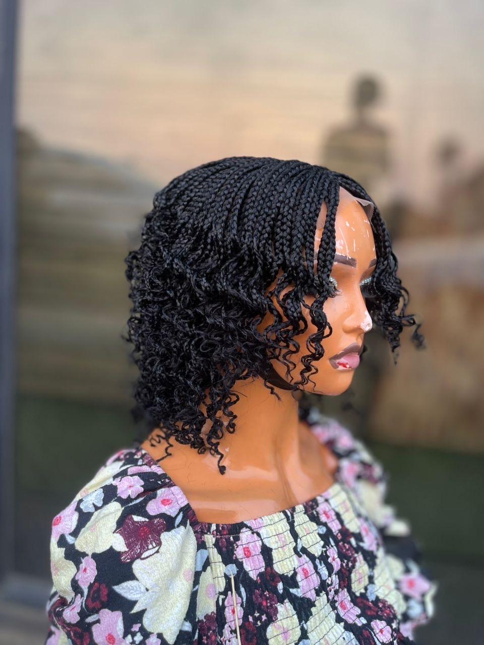 Ready to Braided Wig Closure Lace Wig - Etsy
