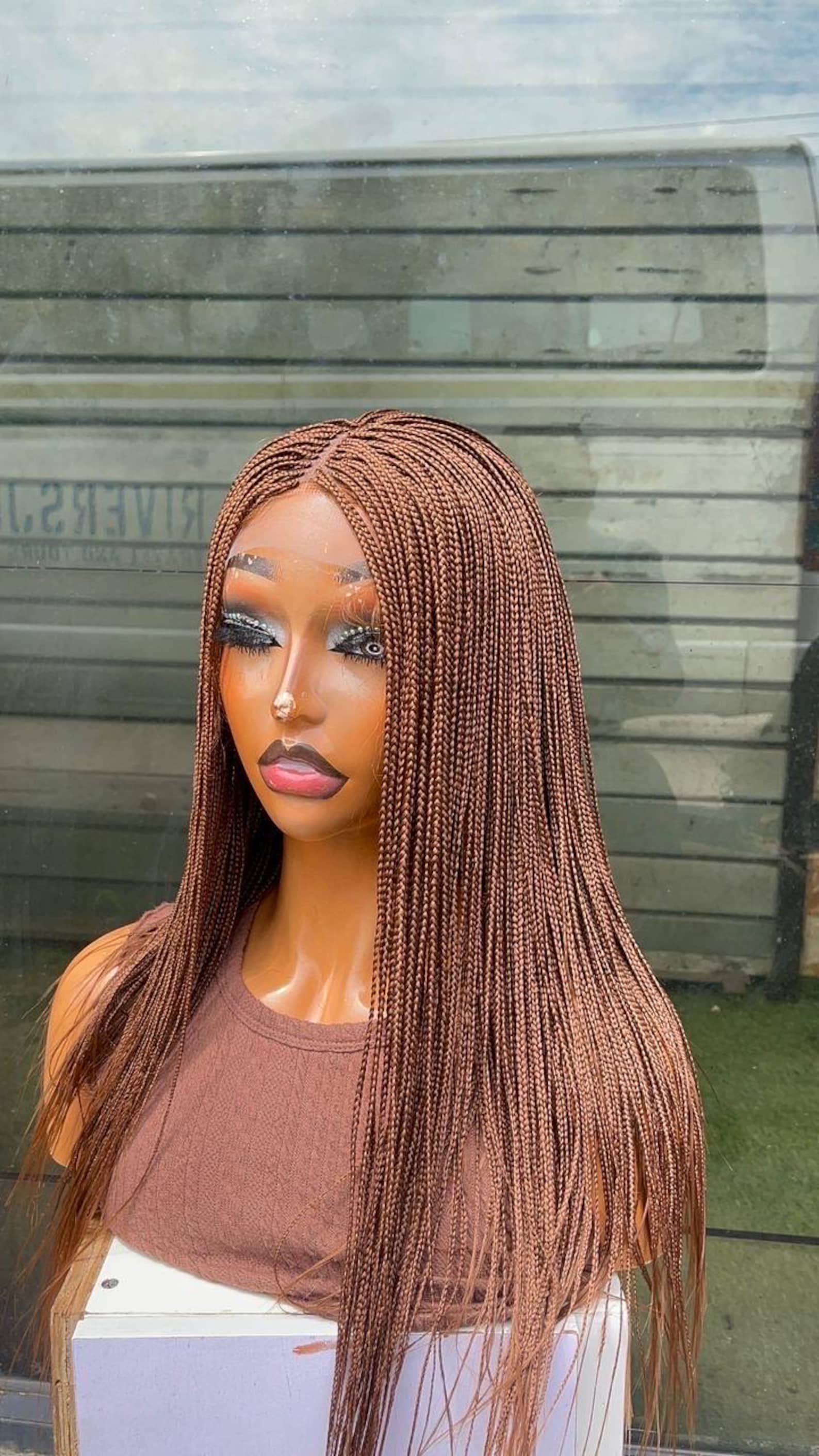 Micro Braided Wig Closure Lace Micro Braidedwig - Etsy
