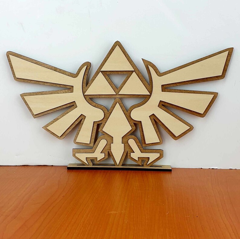 Triforce Crest, Triforce, Zelda, Decoration, Gift, Wood, Nintendo ...