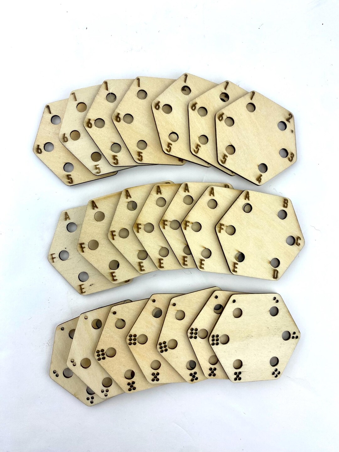 Weaving Tablet Cards, Hexagon, 6 Hole, Loom Tablets, Weaving Tablets X ...