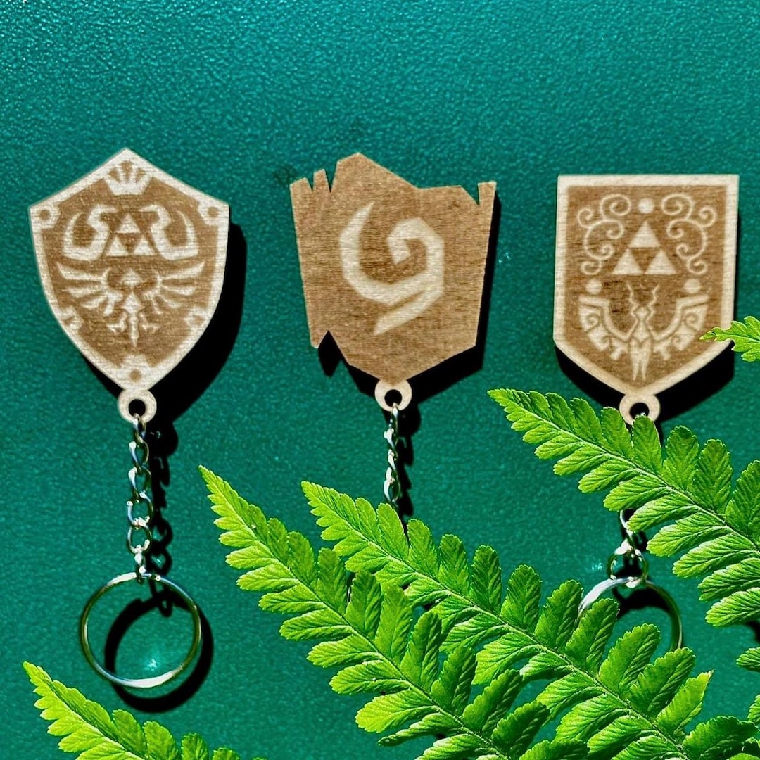 Zelda Shield Keyrings, Hyrule Shield, Deku Shield, Hero’s Shield ...
