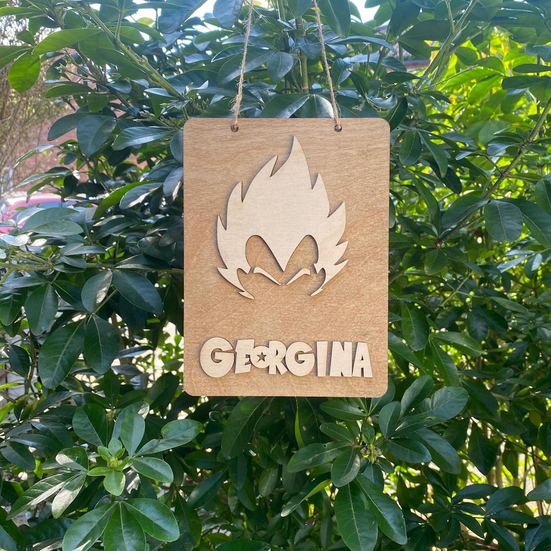 Dragon Ball Z, Hanging Wall Art, Door Sign, Personalised Name. Dragon ...