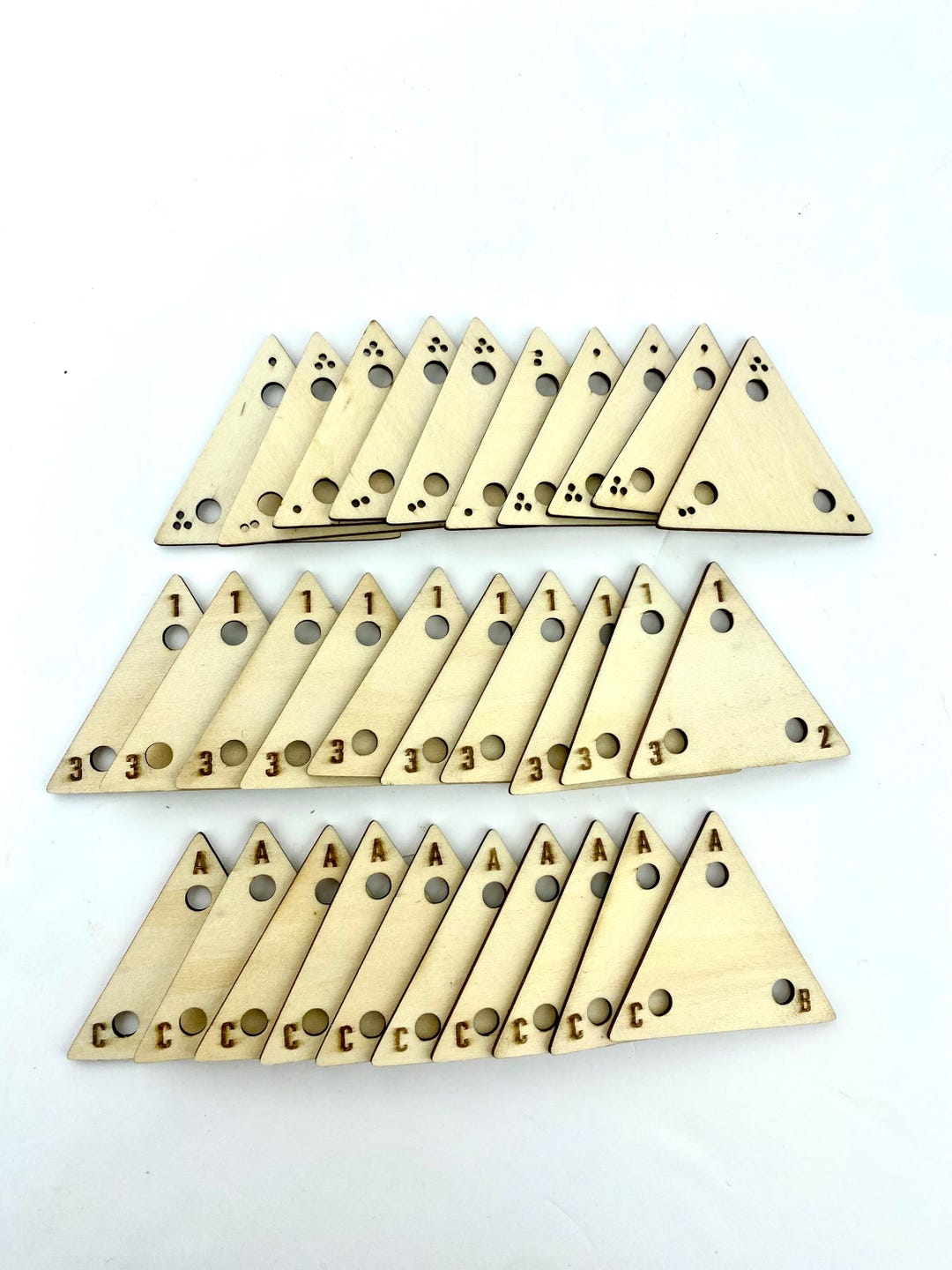 Weaving Tablet Cards, Triangle, 3 Hole, Loom Tablets, Weaving Tablets X ...