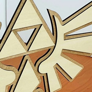 Triforce Crest, Triforce, Zelda, Decoration, Gift, Wood, Nintendo ...