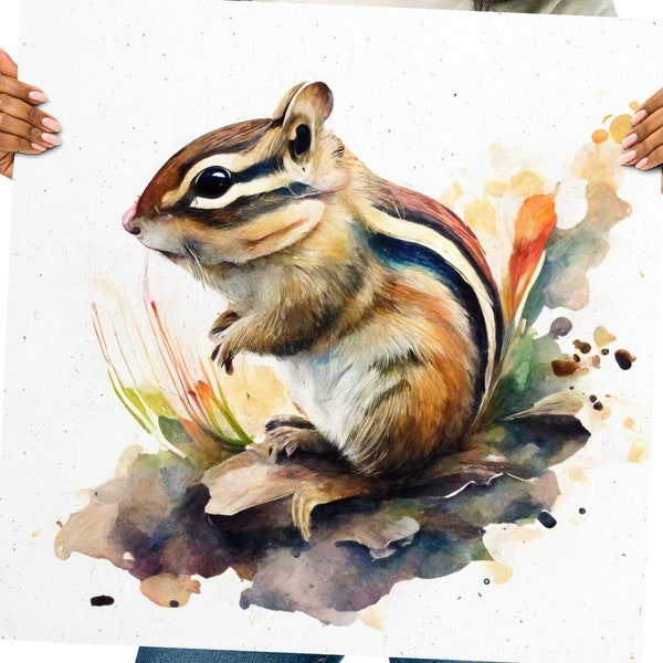 Chipmunk Art - Etsy