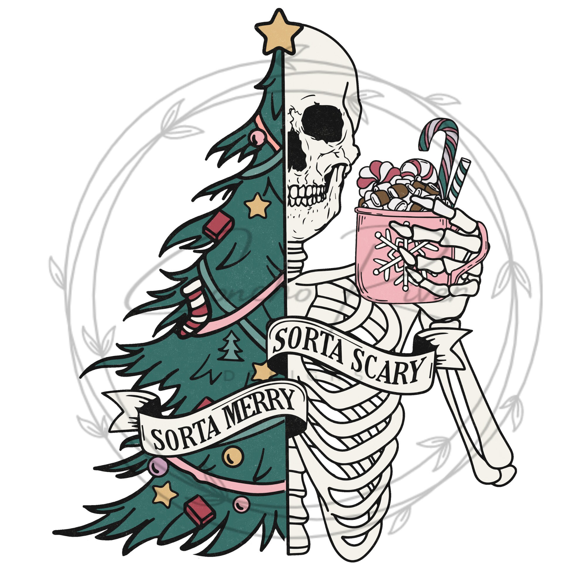 Sorta Merry Sorta Scary PNG Sublimation File Instant - Etsy