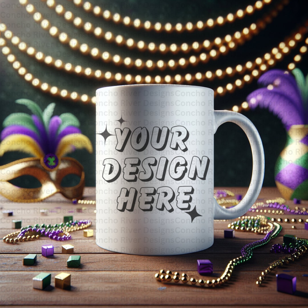 Mardi Gras Mug Mockup PNG Downloadable File, 300 Dpi - Etsy