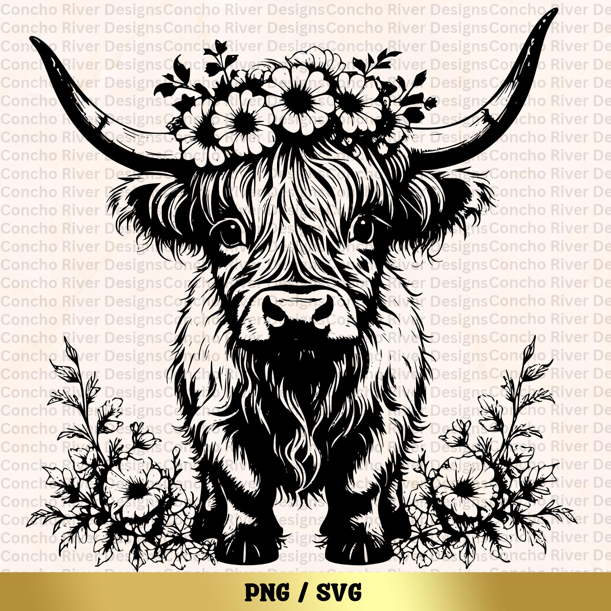 Highland Cow SVG, Highland Cow PNG, SVG File, Sublimation File, Digital ...