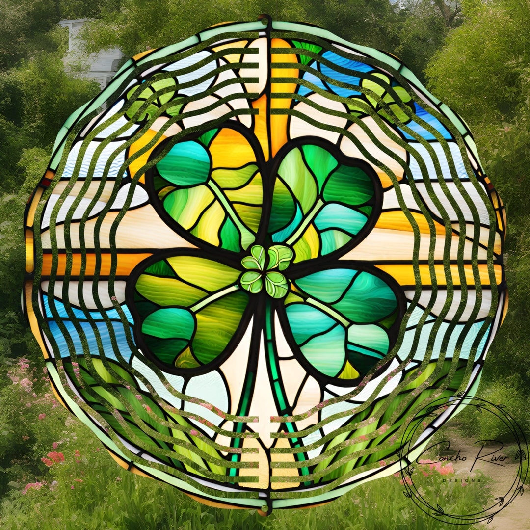 Four Leaf Clover Wind Spinner PNG Sublimation File, Digital Download ...