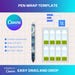 Pen Wrap Template, Canva Editable Template - Etsy